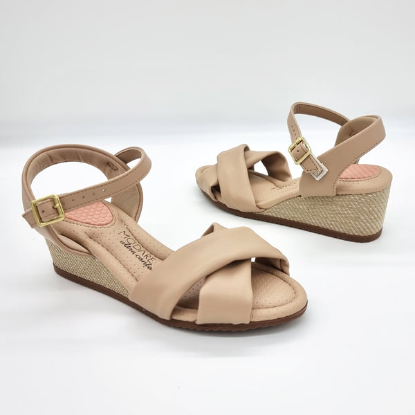 Modare 7164-100 Wedge Sandal in Beige Napa – Charley Boutique