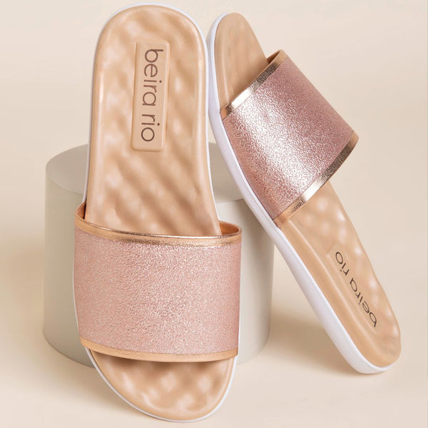 Beira Rio 8360-353 Slip-on Flats in Rose Gold Glitter – Charley Boutique